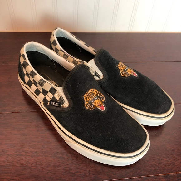Vans | Shoes | Vans Tiger Check Classic Slip Ons | Poshmark